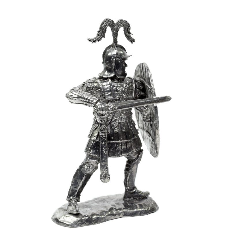 ROMAN Centurion of LEGIO I Ancient Rome 1/32" Tin Figure Tin Toy ...