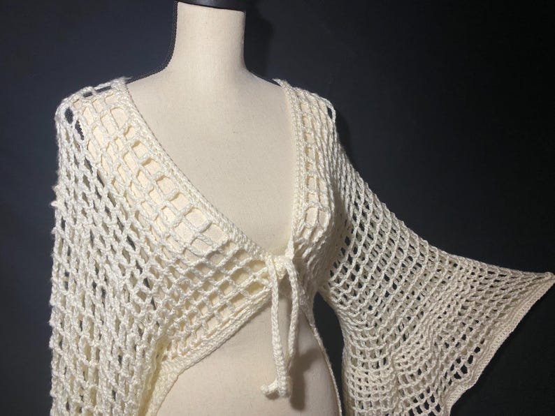 Crochet Cream Shawl - Etsy UK