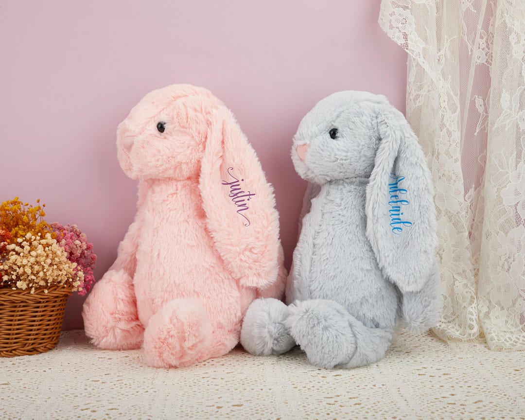 Personalized Plush Bunny Rabbit,custom Monogrammed Bunny Rabbit,stuffed ...
