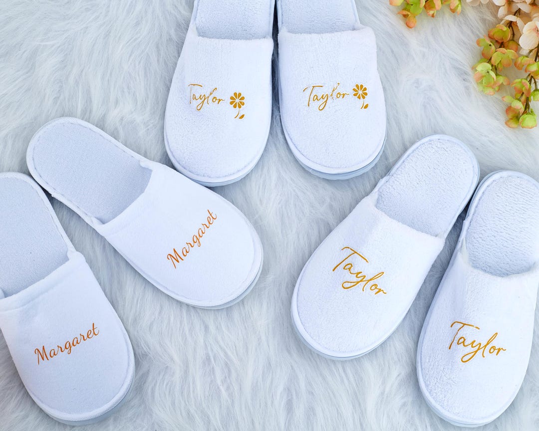 Personalized Gift Fluffy Slippers With Name,custom Fluffy Slippers ...