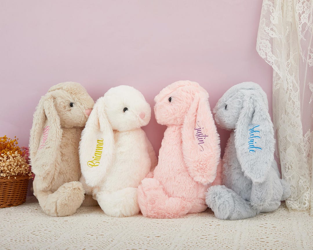 Personalized Plush Bunny Rabbit for Girl,stuffed Animal for Baby Shower ...