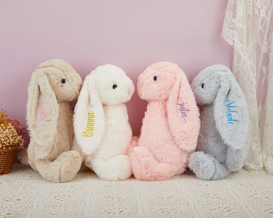 Personalized Plush Bunny Rabbit for Kid,stuffed Animal for Baby Shower ...