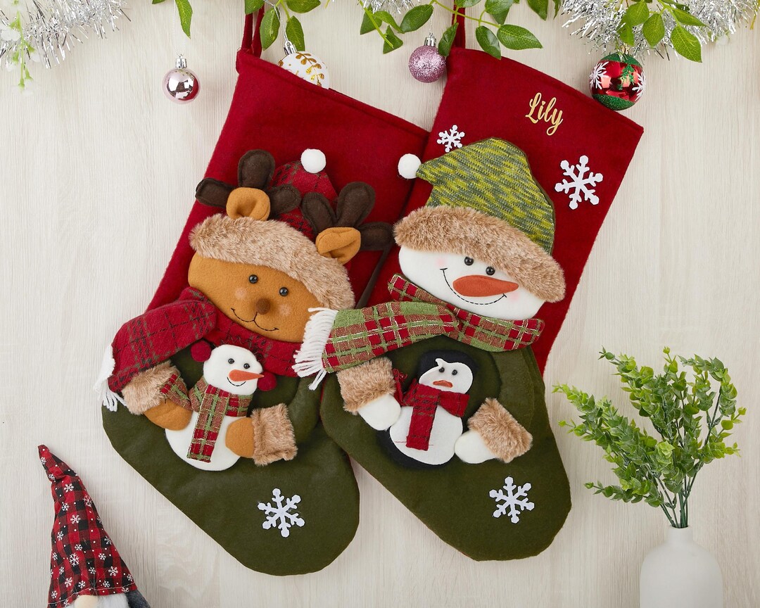 2024 Christmas Stocking,3d Family Stocking,holiday Stockings,christmas ...