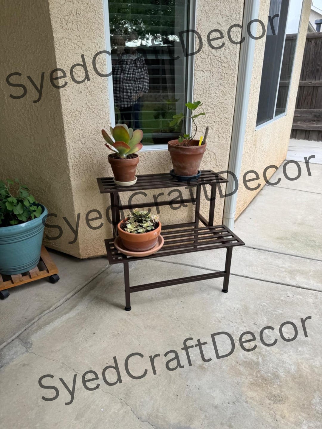 2-tier Metal Plant Stand: Heavy-duty Indoor Outdoor Display - Etsy