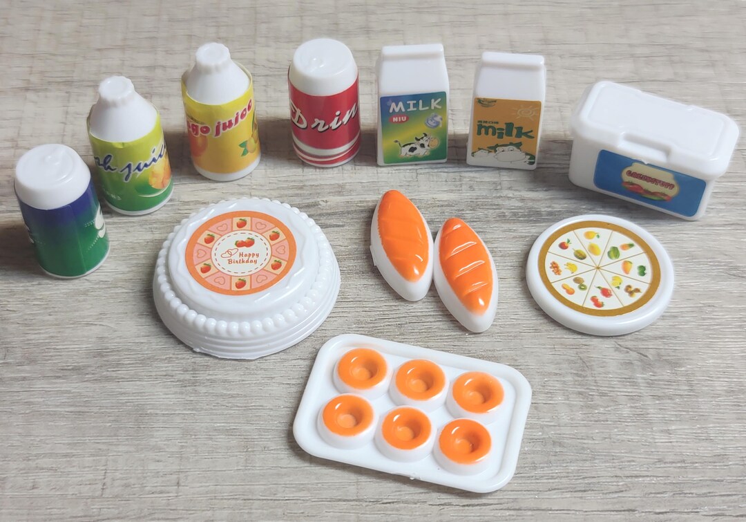 11pcs. Miniature Bakery Food Set for Fashion Dolls-muffins/bread/soda ...