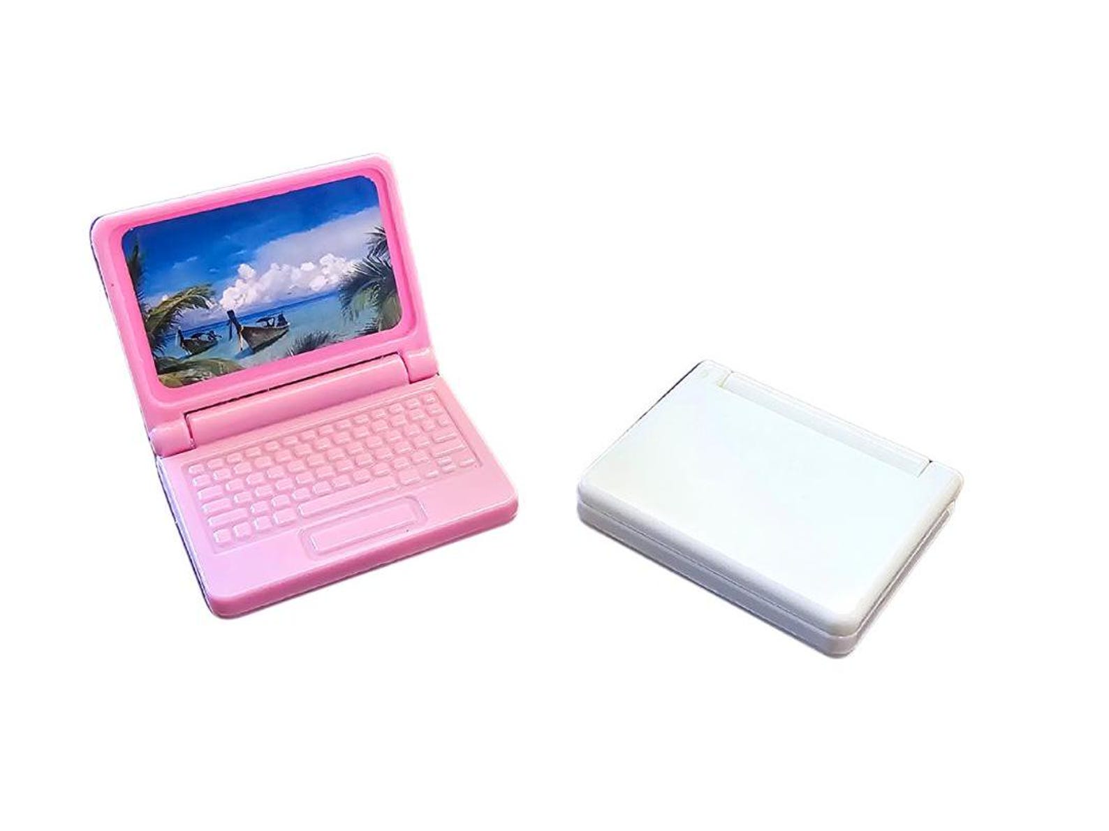 1 Laptop for 11.5" Dolls - Opens and Closes - Pink or White - Etsy