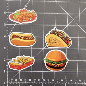 10pcs. Food Vinyl Stickers-set 5 - Etsy