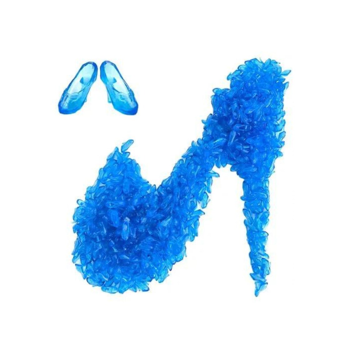 6 Pairs of Blue Glass Slippers for Dolls-11.5” Dolls-blue - Etsy