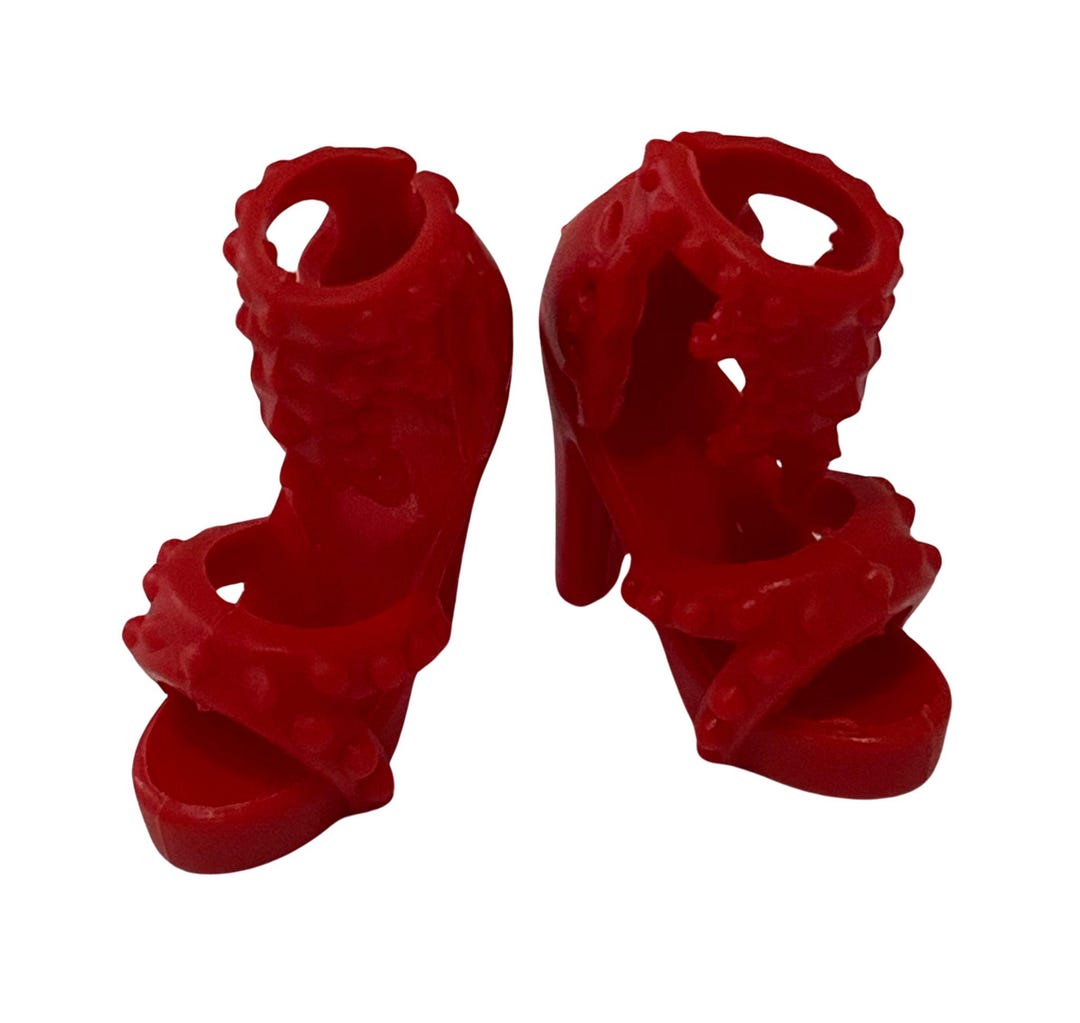 6 Pairs of Red Cuffed High Heels-for Dolls 11.5” - Etsy