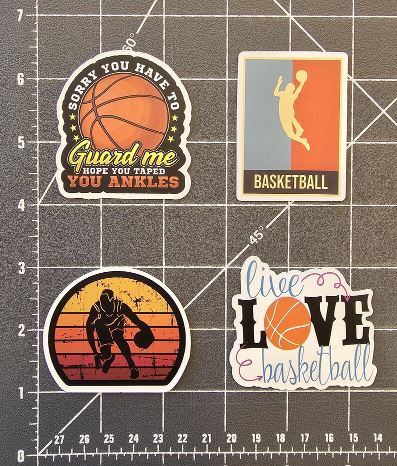 10pcs. Basketball Vinyl Stickers-set 2 - Etsy
