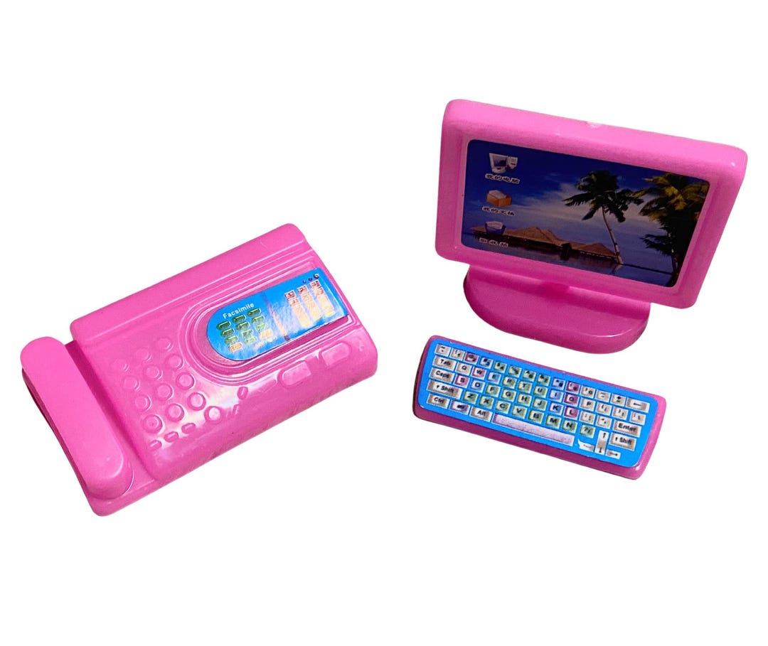 Computer/keyboard and Telephone Toy for Fashion Doll - Etsy