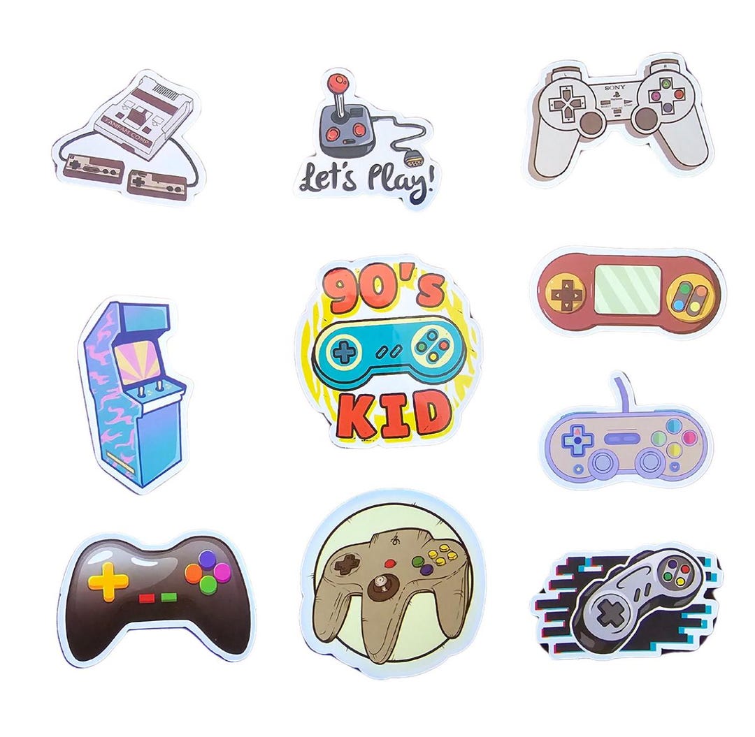 10pcs. Video Game Vinyl Stickers-set 3 - Etsy
