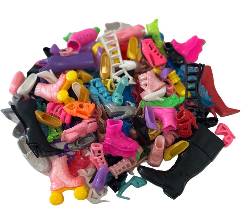 100 Pairs Random Shoe Lot for Dolls-fits 11.5” Dolls-heels, Sandals ...