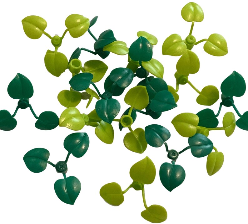 100pcs.green Foliage ONLY for Building Blocks-leaves, Trees, Bushes ...