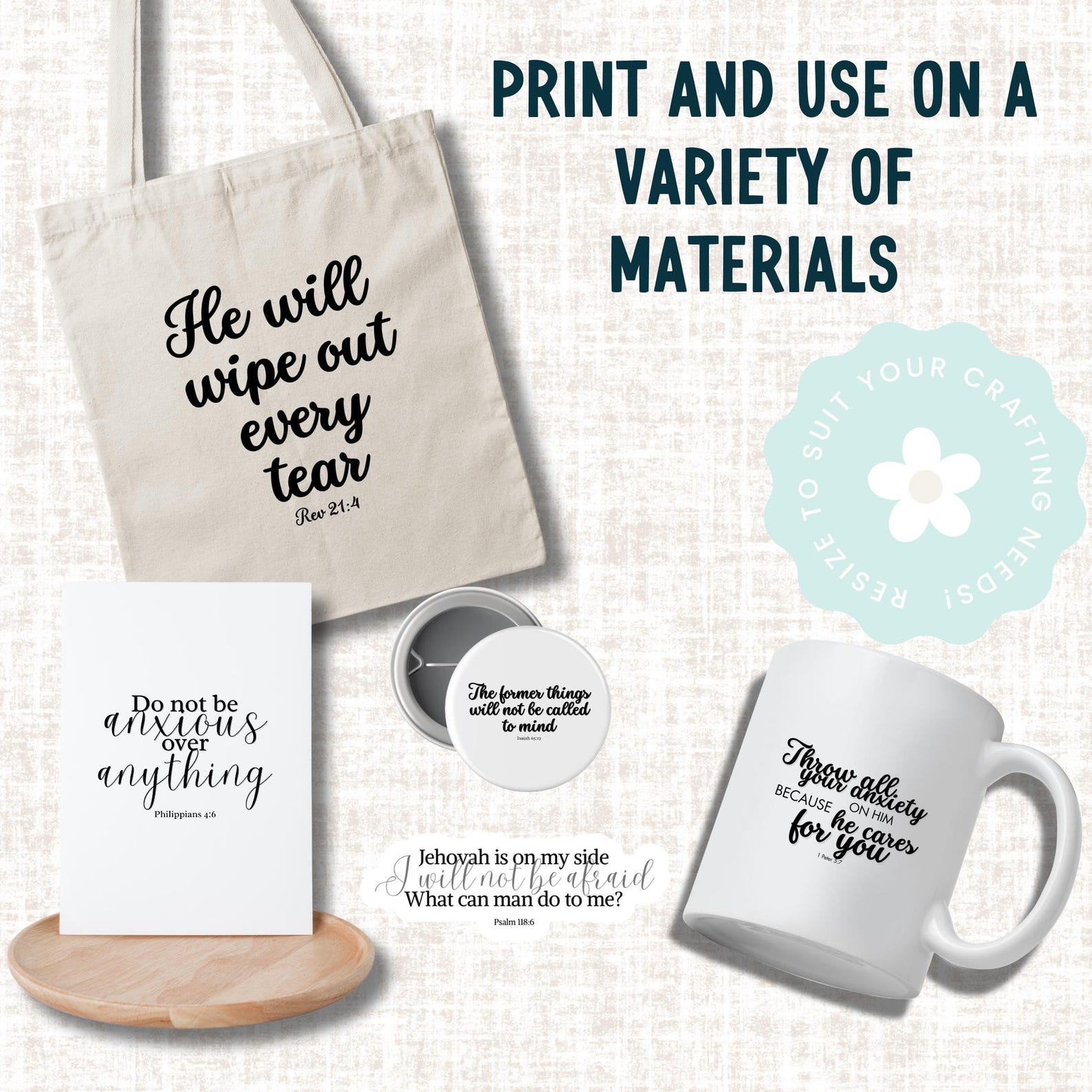 Comforting Scriptures Clip Art Bundle for Comfort and Anxiety, Grief ...