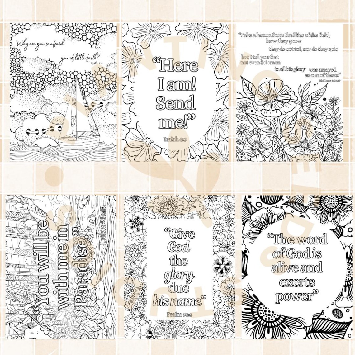 JW Coloring Pages - Coloring Book With 25 Pages With Scriptures - Etsy