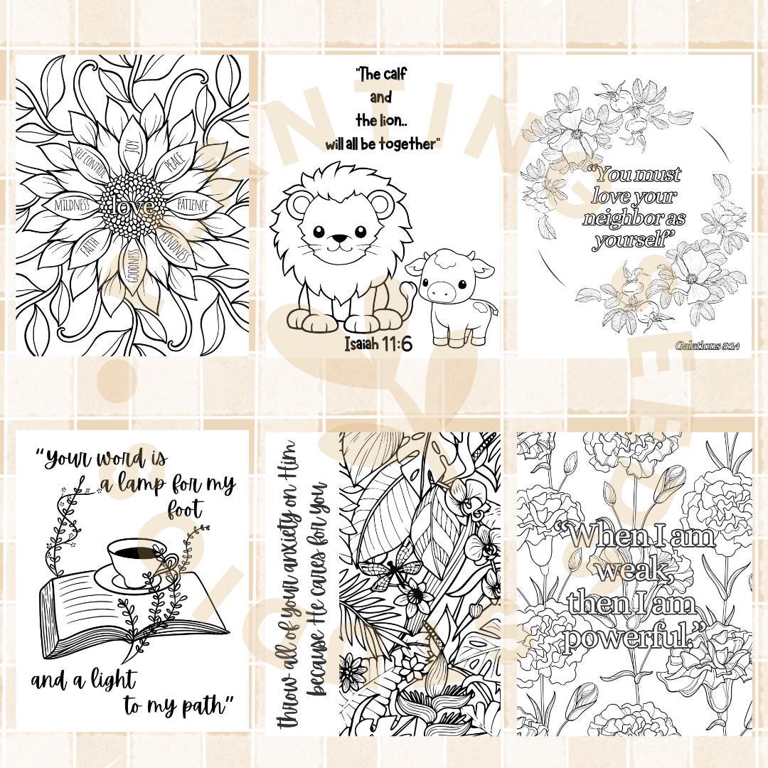 JW Coloring Pages - Coloring Book With 25 Pages With Scriptures - Etsy