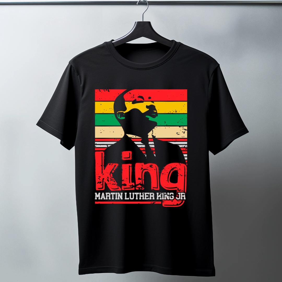 Martin Luther King king Unisex T-shirt Civil Rights Activist Tee, Black ...