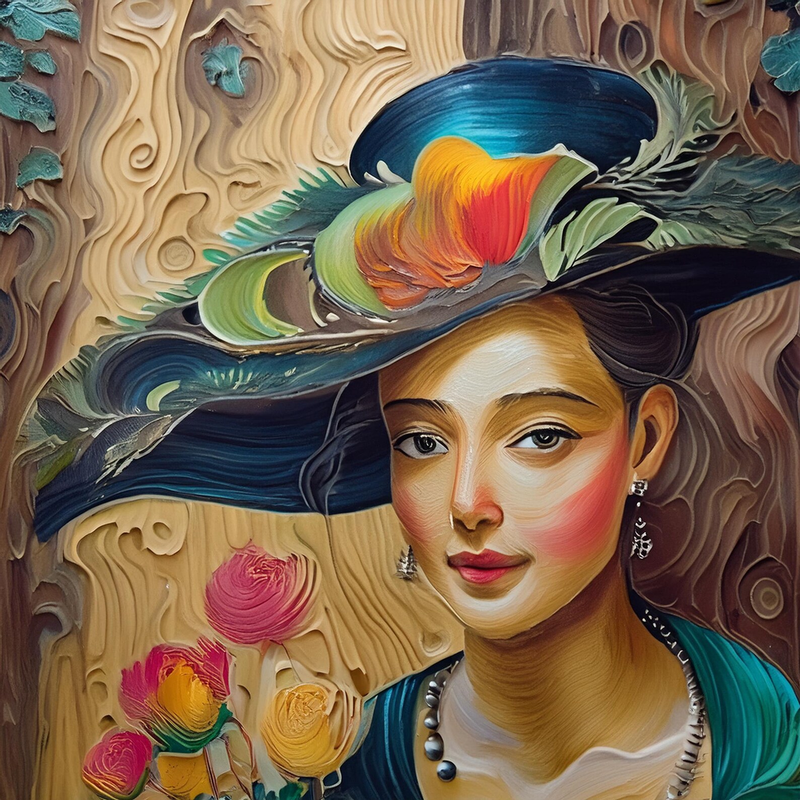 A Very Beautiful Lady in the Hat With a Very Captivating Smile - Etsy