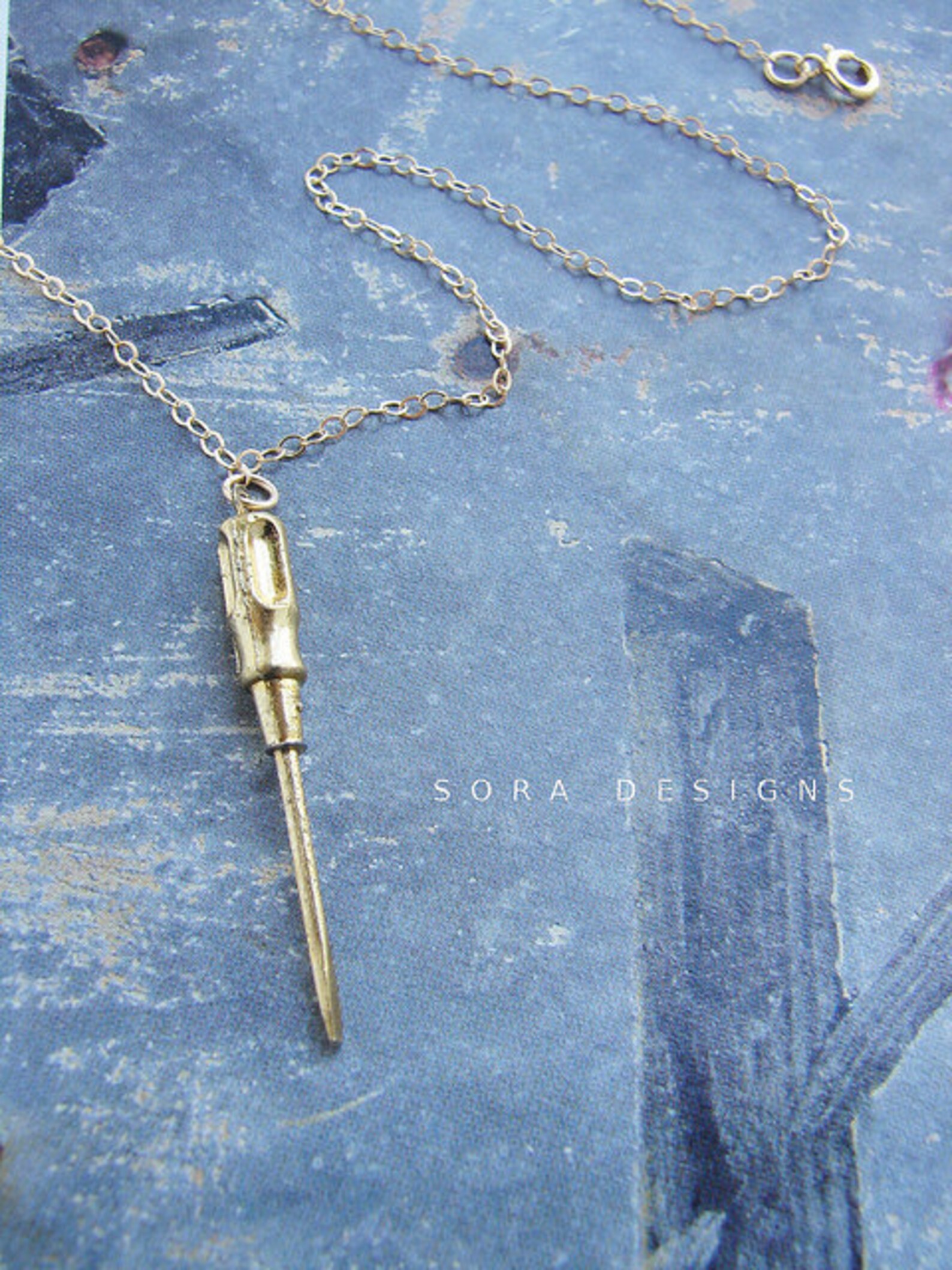 Gold Screwdriver Necklace Miniature Screwdriver Necklace - Etsy