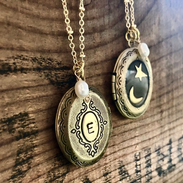 Moon Locket - Etsy