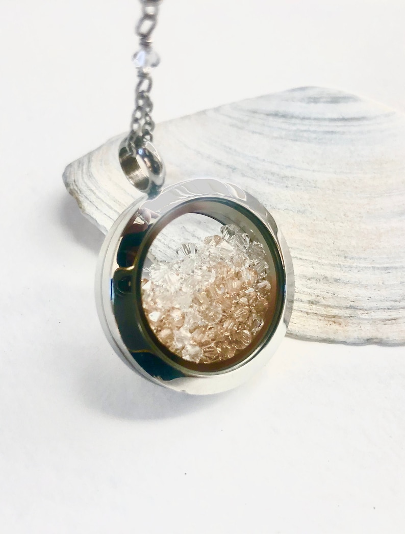 Shaker Necklace Y Necklace Golden Shadow Crystal Glass - Etsy