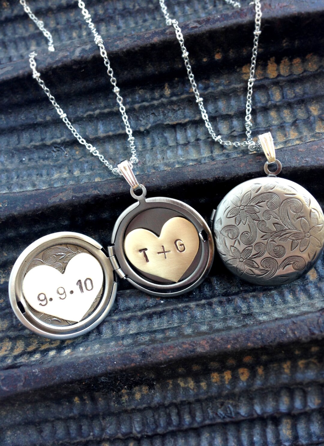 Personalized Wedding Jewelry, Anniversary Date Initial Locket Necklace ...