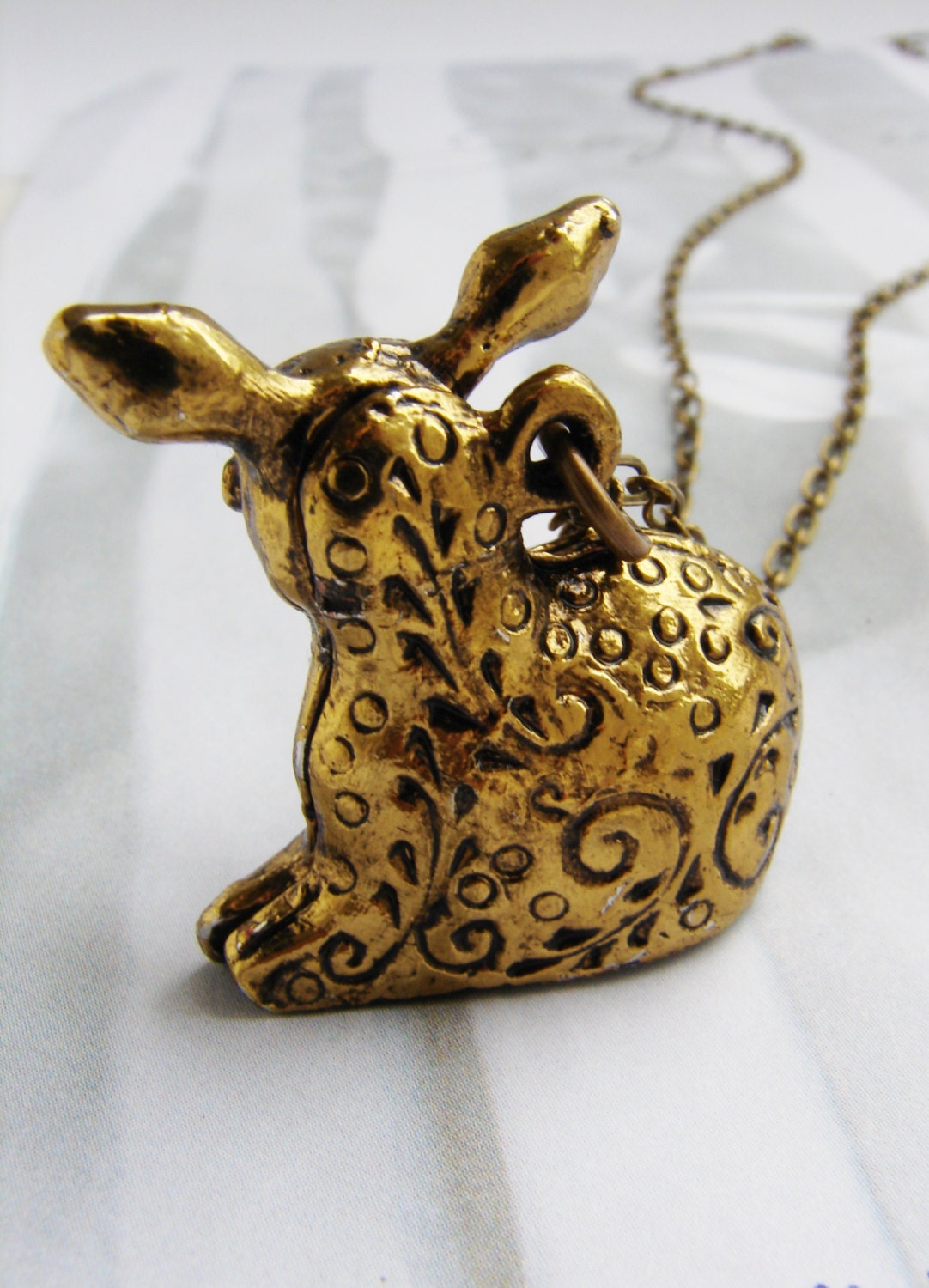 Deer Locket Necklace Perfume Locket Necklace Animal Jewelry - Etsy