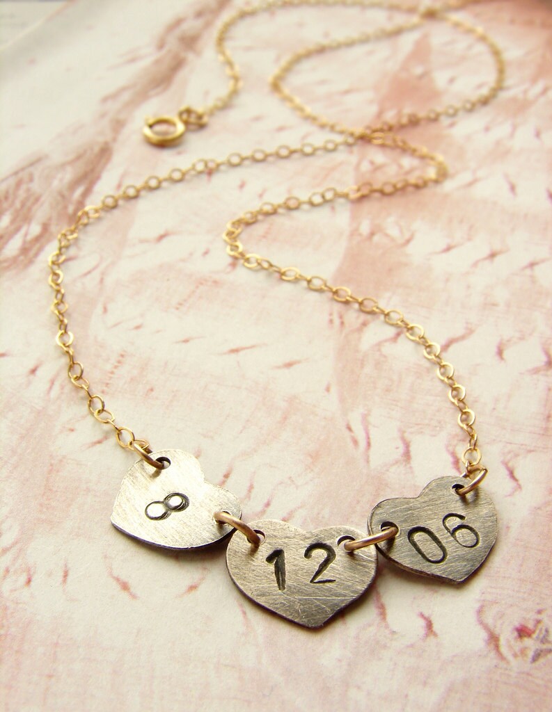 Date Necklace Personalized Anniversary Jewelry Number - Etsy