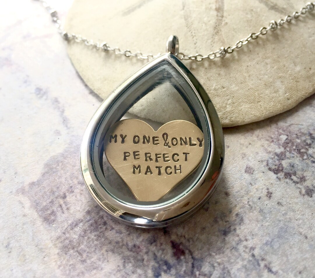 Custom Name Necklace, Personalized Locket, Heart Necklace, Floating ...