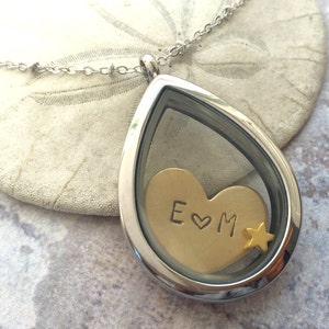Custom Name Locket Personalized Locket Necklace Heart - Etsy