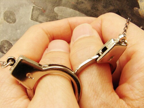 Thumb Handcuff Lariat Necklace Naughty Valentine Unisex Hand - Etsy