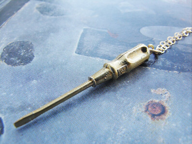 Gold Screwdriver Necklace Miniature Screwdriver Necklace - Etsy