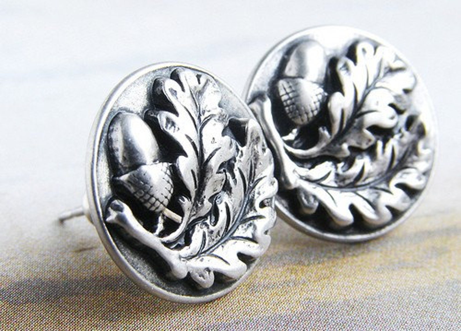 Acorn and Oak Leaf Ring Adjustable Oak Tree Acorn Ring Metal - Etsy