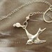 Dove Lariat, Flying Bird Y Necklace, Bridesmaid Jewelry, Bridal Pearl ...