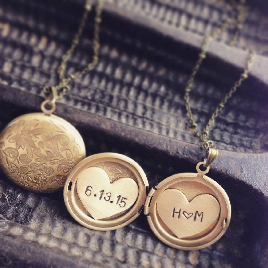 Personalized Necklace Anniversary Date Initial Locket - Etsy