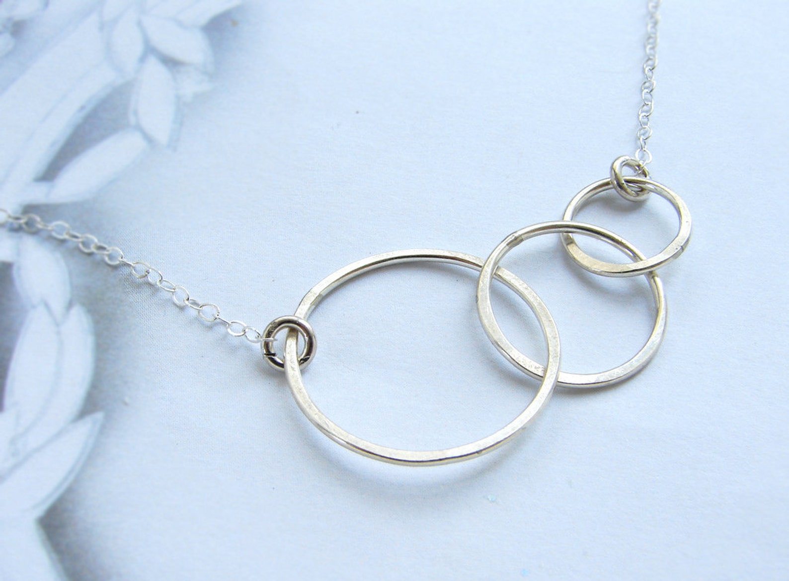 Triple Circles Bracelet Three Connected Rings New Mom - Etsy