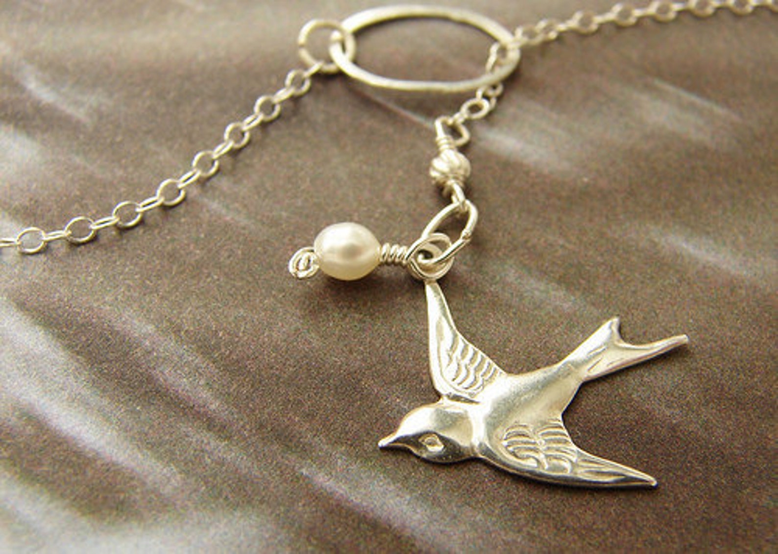 Dove Lariat Flying Bird Y Necklace Bridesmaid Jewelry - Etsy