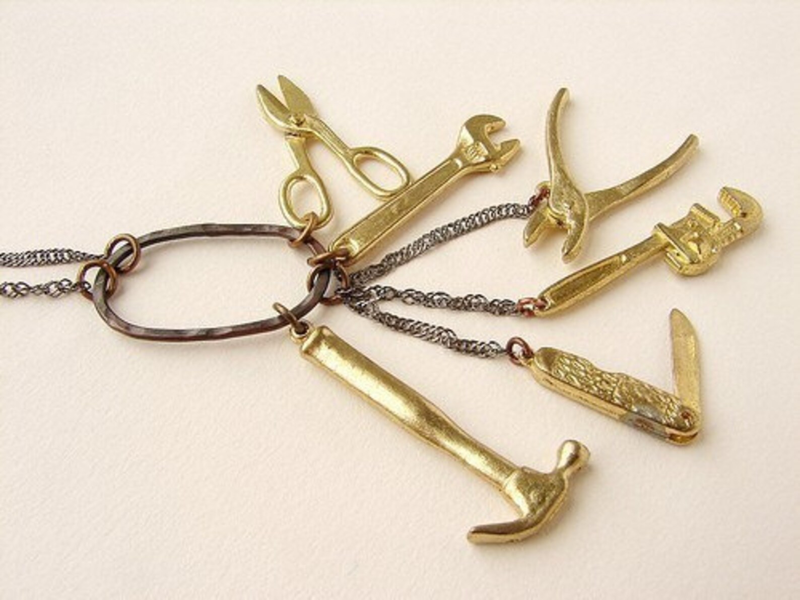 Miniature Tools Necklace Statement Necklace Tiny Wrench - Etsy