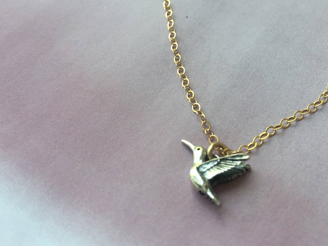 Lucky Hummingbird Necklace, Personalized Bar Necklace, Horseshoe ...