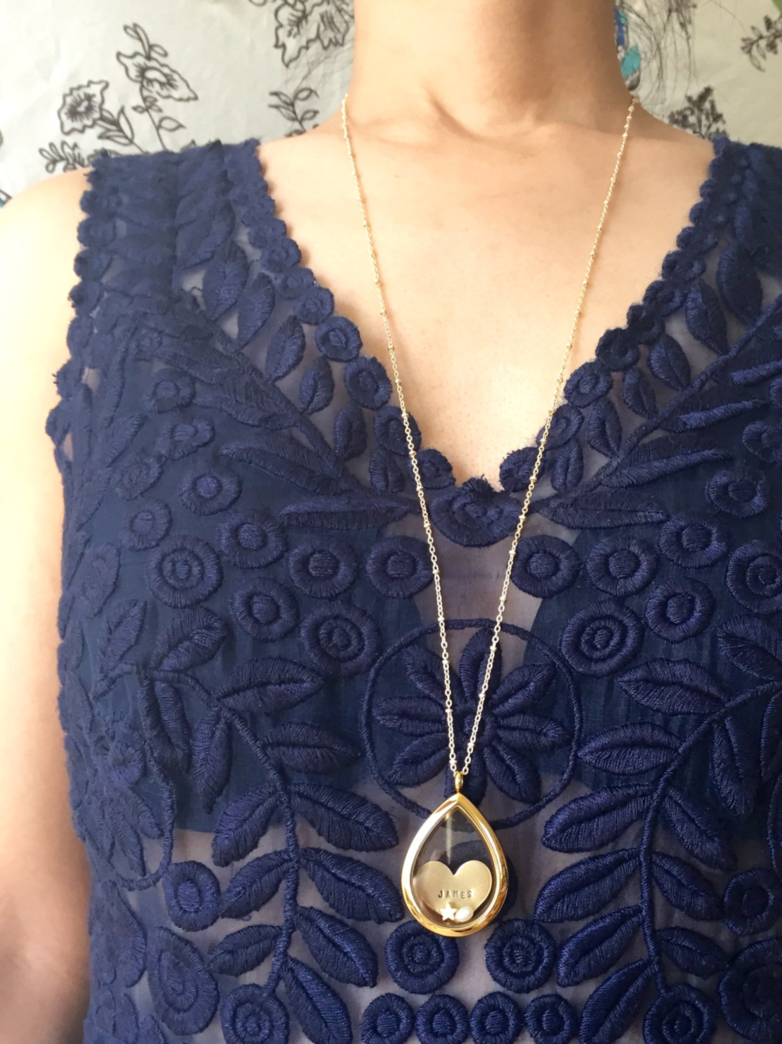 Custom Name Locket Personalized Locket Necklace Heart - Etsy