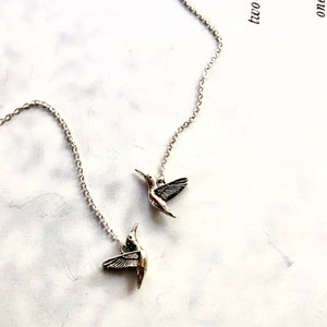 Realistic Hummingbird Earrings, Pull Through Earrings, Hummingbird ...