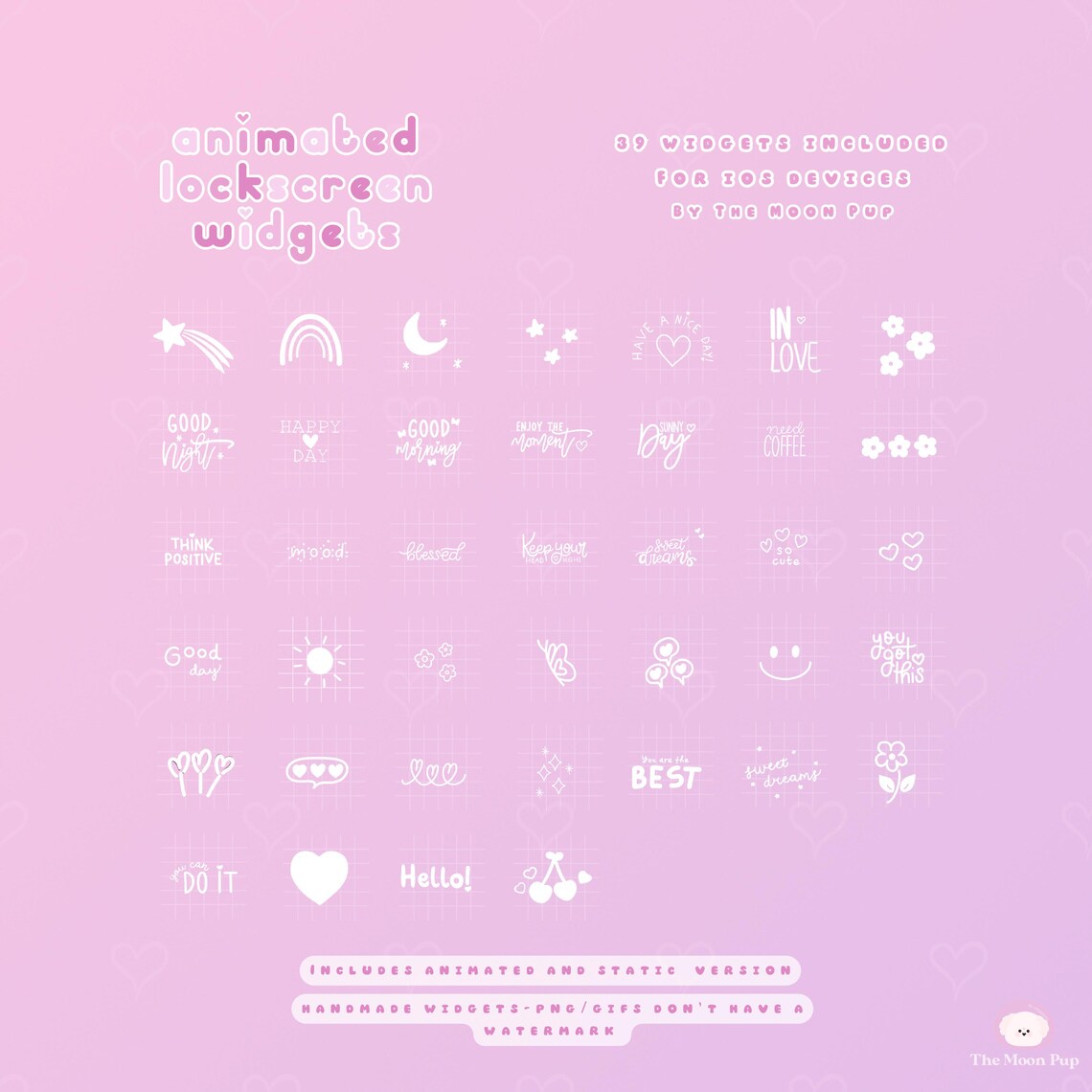 Animated Lockscreen Widgets/widgets for Ios/lockscreen Widgets - Etsy