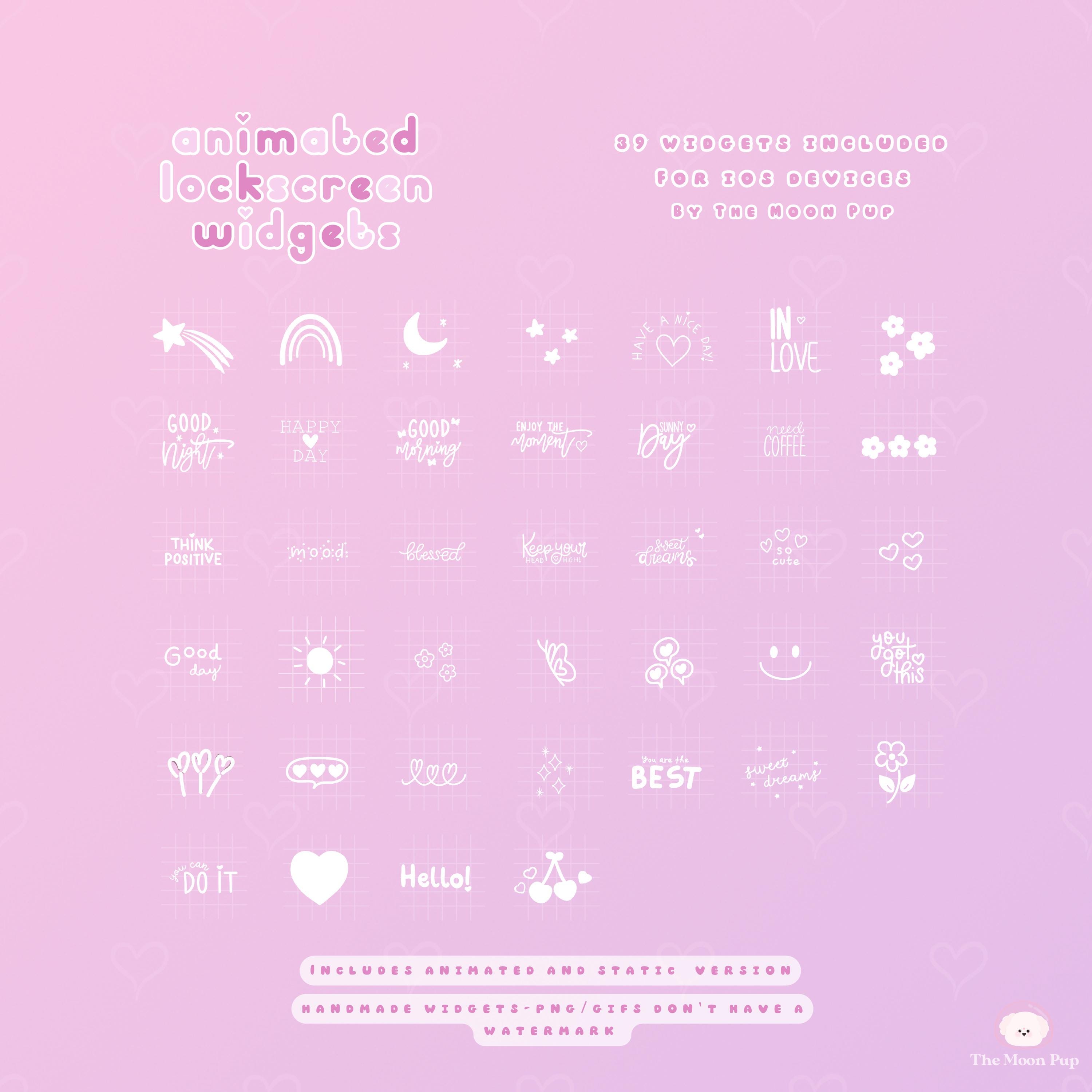 Animated Lockscreen Widgets/widgets for Ios/lockscreen Widgets - Etsy