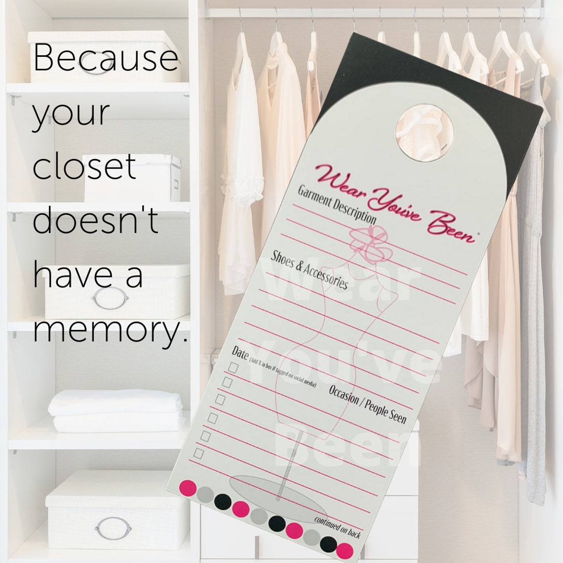 Total Closet Re-do Econo Pack of 60 Wear You've Been Tags FREE SHIPPING ...