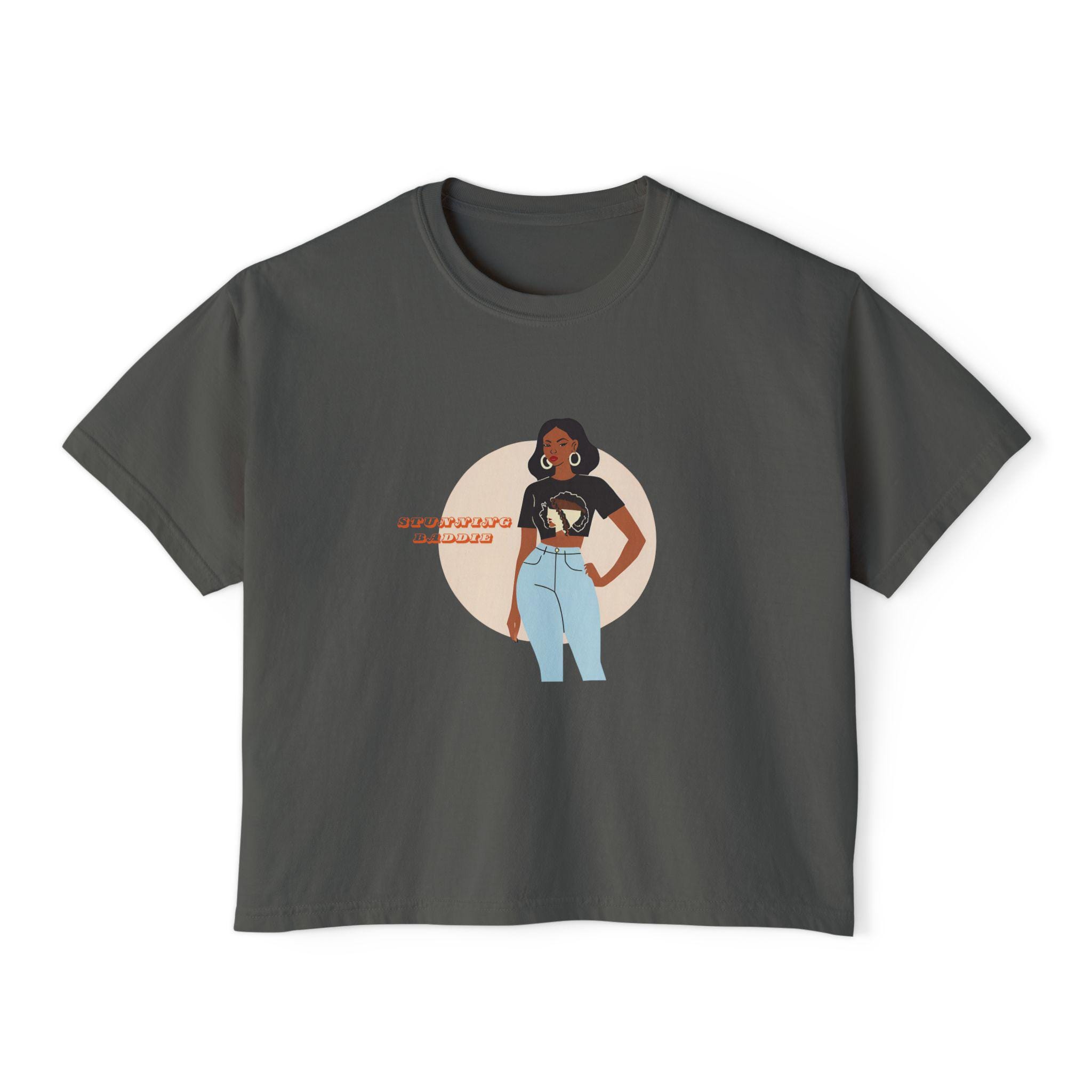 Stunning Baddie, Boxy Tee 6 Colors Available - Etsy