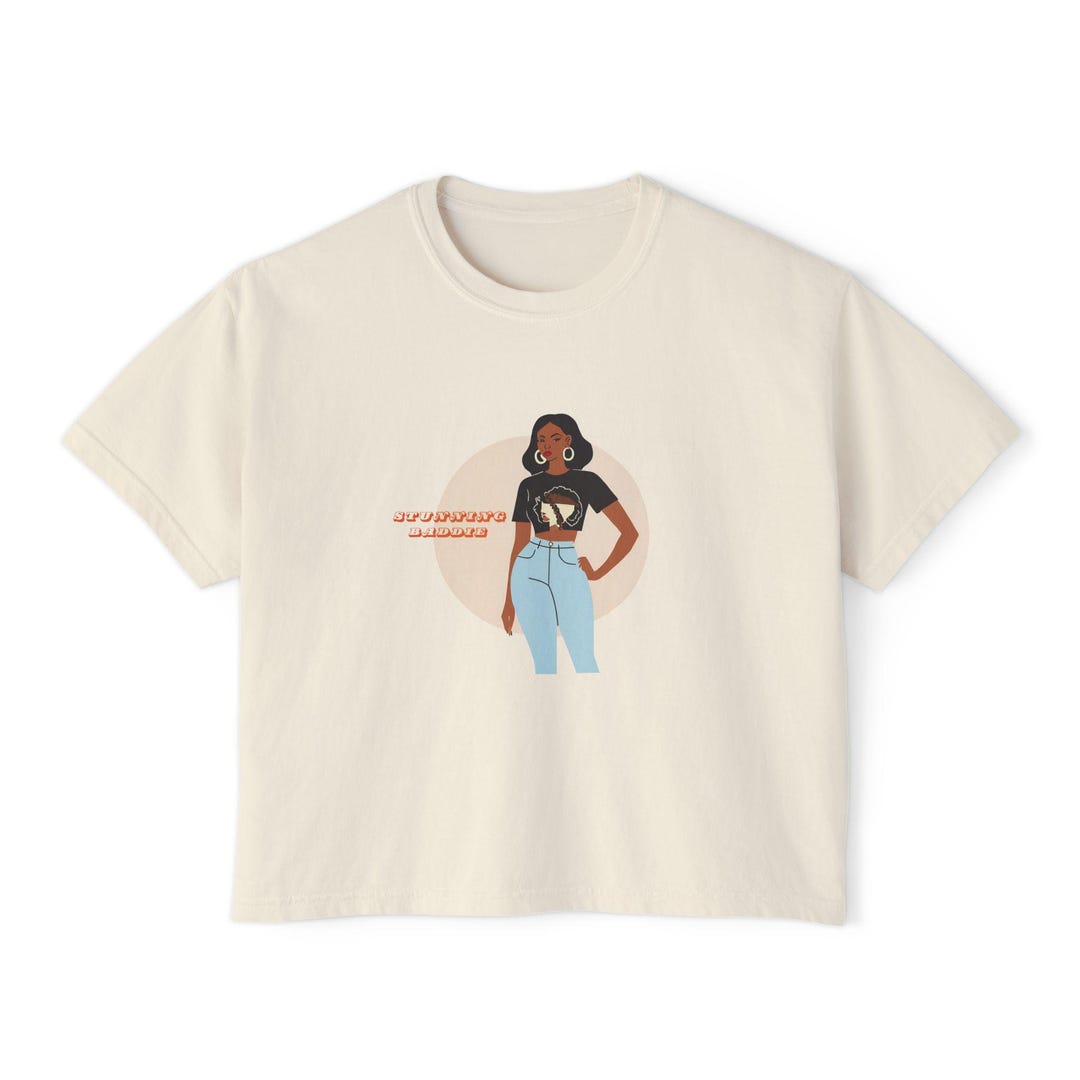 Stunning Baddie, Boxy Tee 6 Colors Available - Etsy