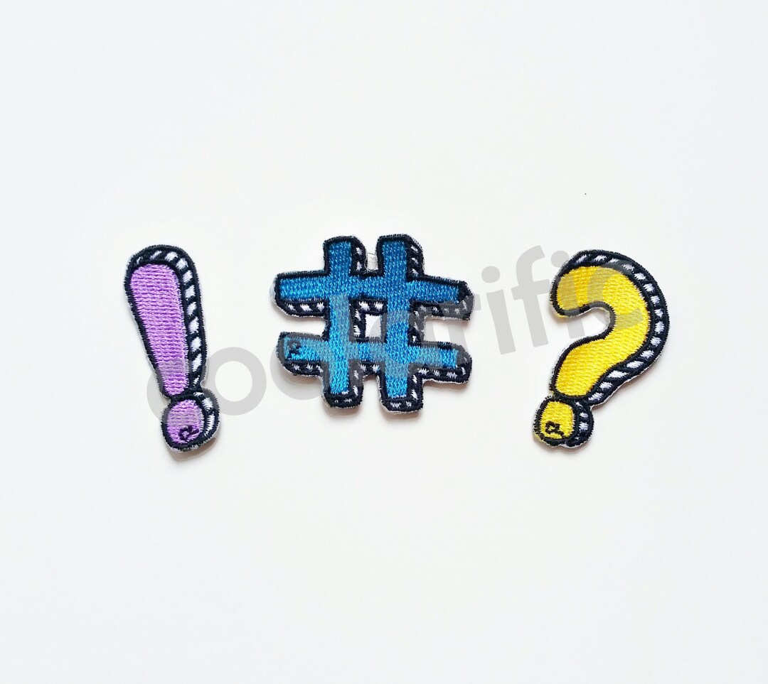 Punctuation Sticker Patches sold Individually Exclamation Point ...