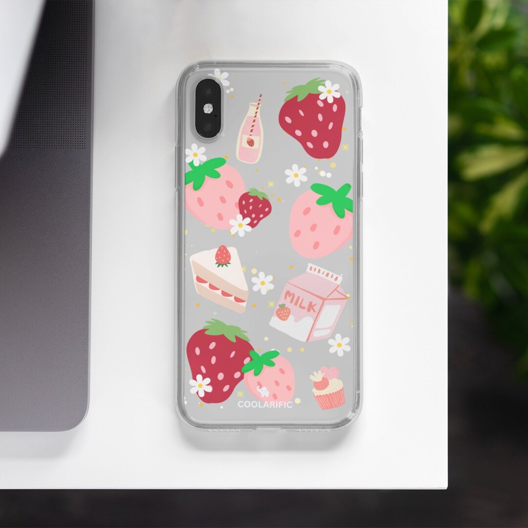 Kawaii Strawberries Clear Case for Samsung - Etsy