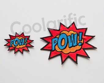 Embroidered Super Hero Pow Word Bubble Iron on Patch Iron on - Etsy